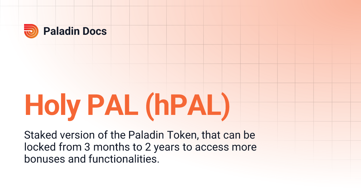 Holy PAL (hPAL) | Paladin Docs